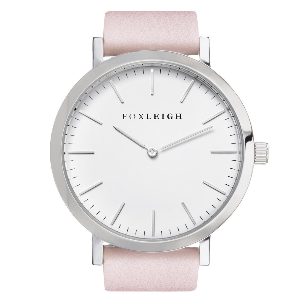 Silver & Peach Leather Timepiece - Accessories-Watches : Just Looking ...