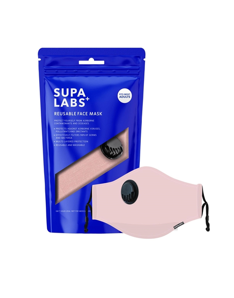 Supa Hero Adult Mask (Subtle Pink) - Accessories-Face Masks : Just ...