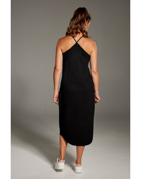 T Front Slip Dress (Black) - Dresses : Just Looking - Duo Core Sale S22
