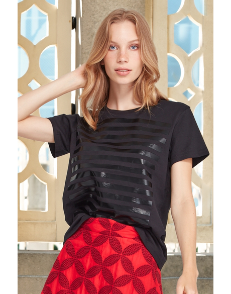 Striping Hot Top (Black/Black) - Tops : Just Looking - Cooper S22