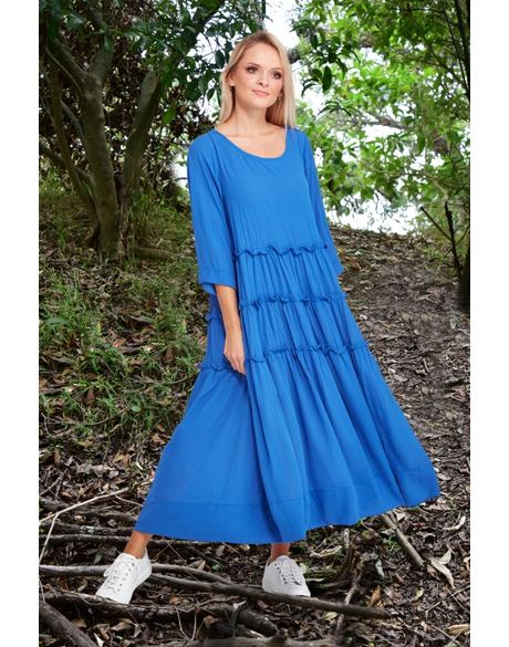 Back And Brave Dress (Blue) - Dresses : Just Looking - Curate S22