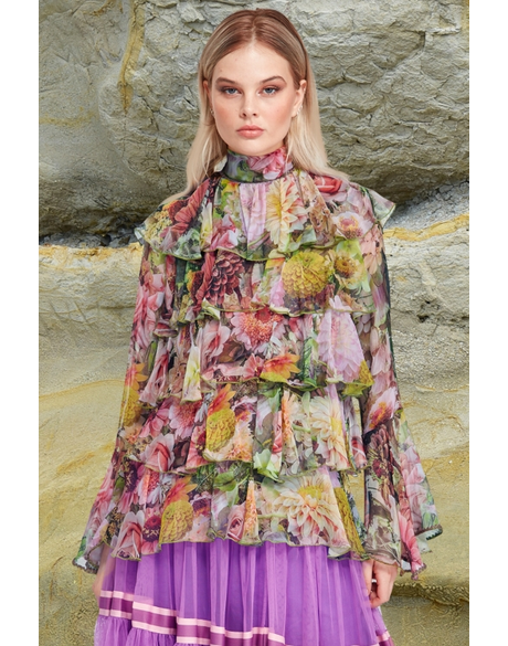 Team Layer Blouse (Garden Floral) - Tops : Just Looking - Trelise ...
