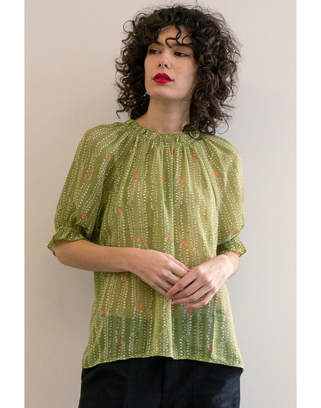 Sashay Top (Green) - Tops : Just Looking - Leo+Be S22 Sale S22