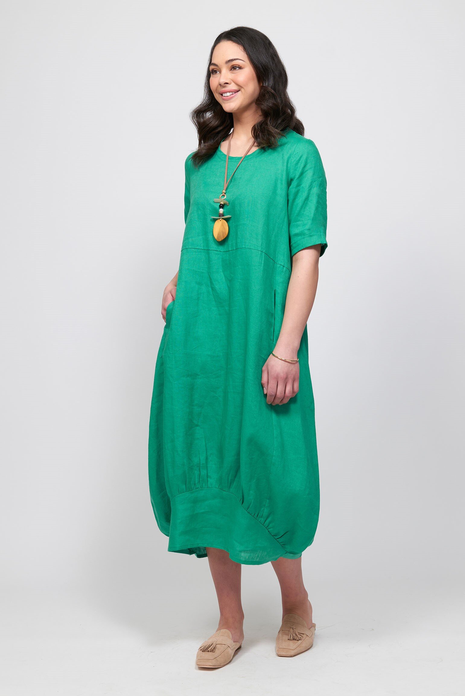 Dress, Maxi, Cocoon (Green) - Labels-Preen : Just Looking - Preen S22