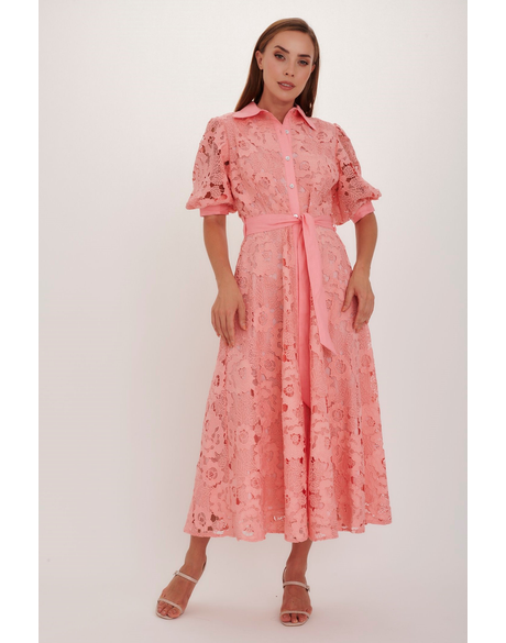 Larsen Dress (Coral) - Dresses : Just Looking - Kamare S22 Sale S22