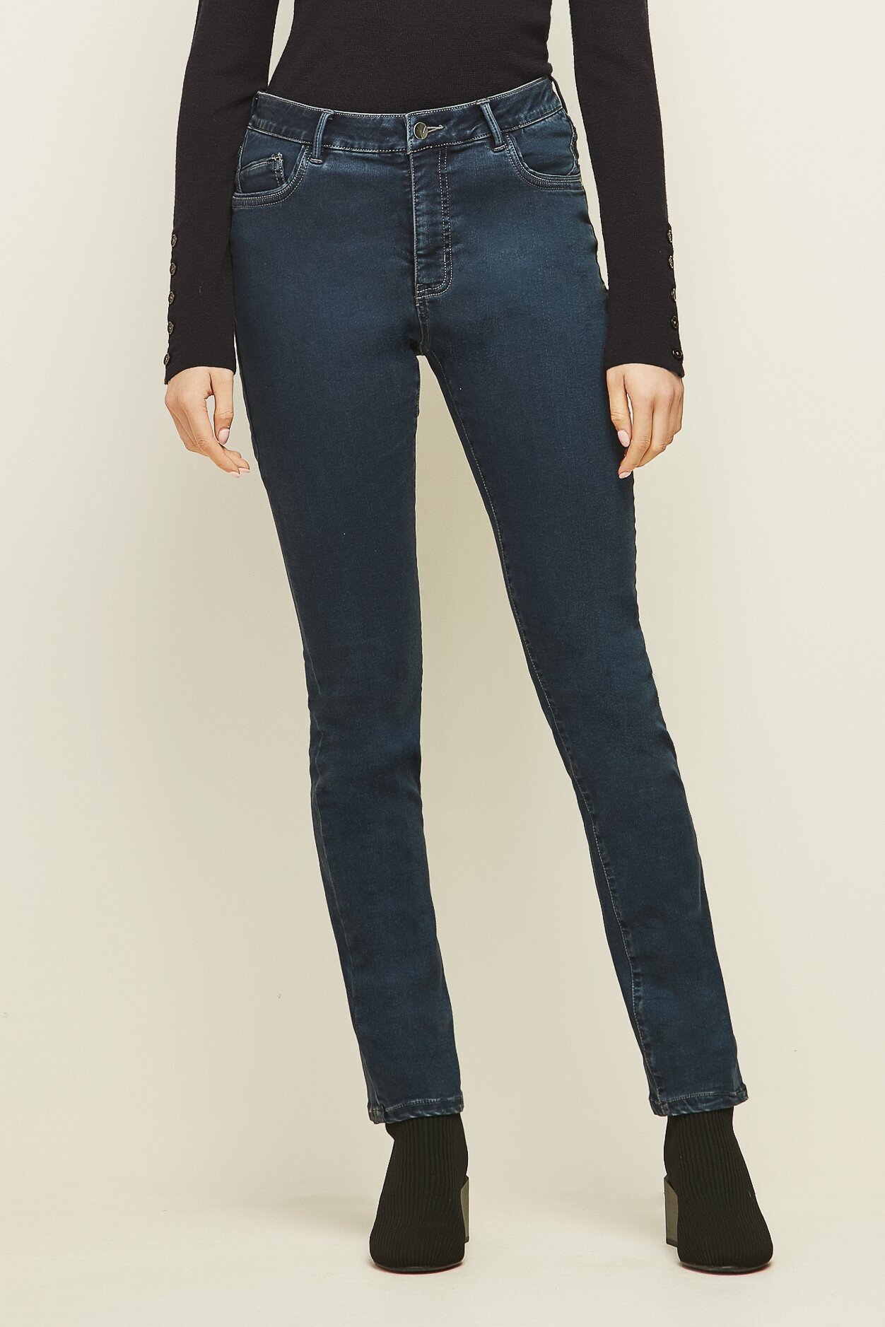 Sense Jean (Satin Blue) - Jeans : Just Looking - Verge Core