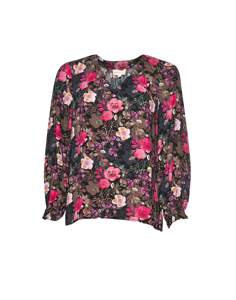 Paint By Numbers Blouse (Black Multi) - Dresses : Just Looking - Madly ...