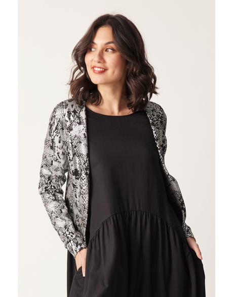 Samina Jacket (Silver Snakeskin) - Jackets / Coats : Just Looking ...