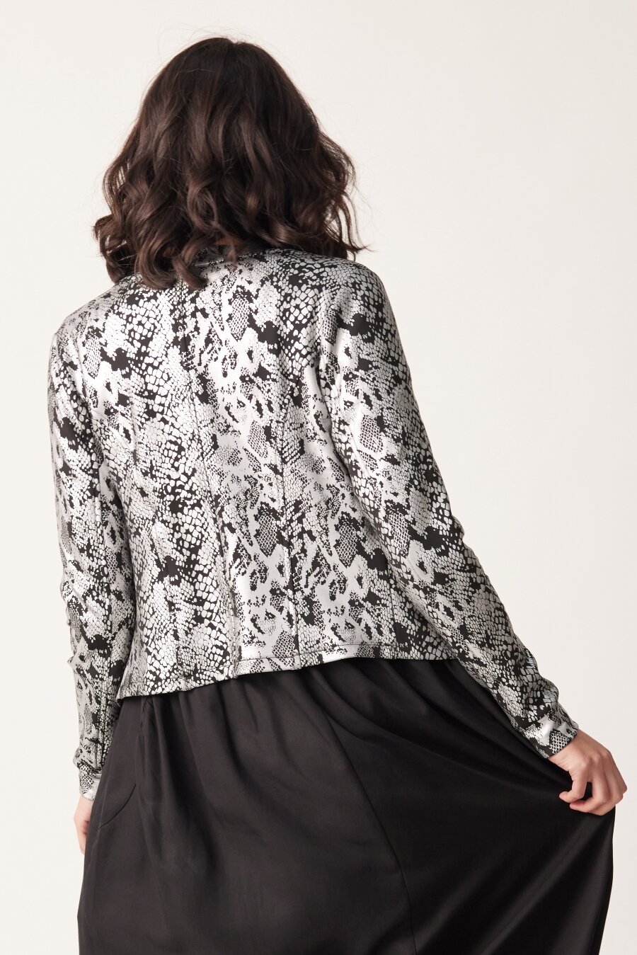 Samina Jacket (Silver Snakeskin) - Jackets / Coats : Just Looking ...