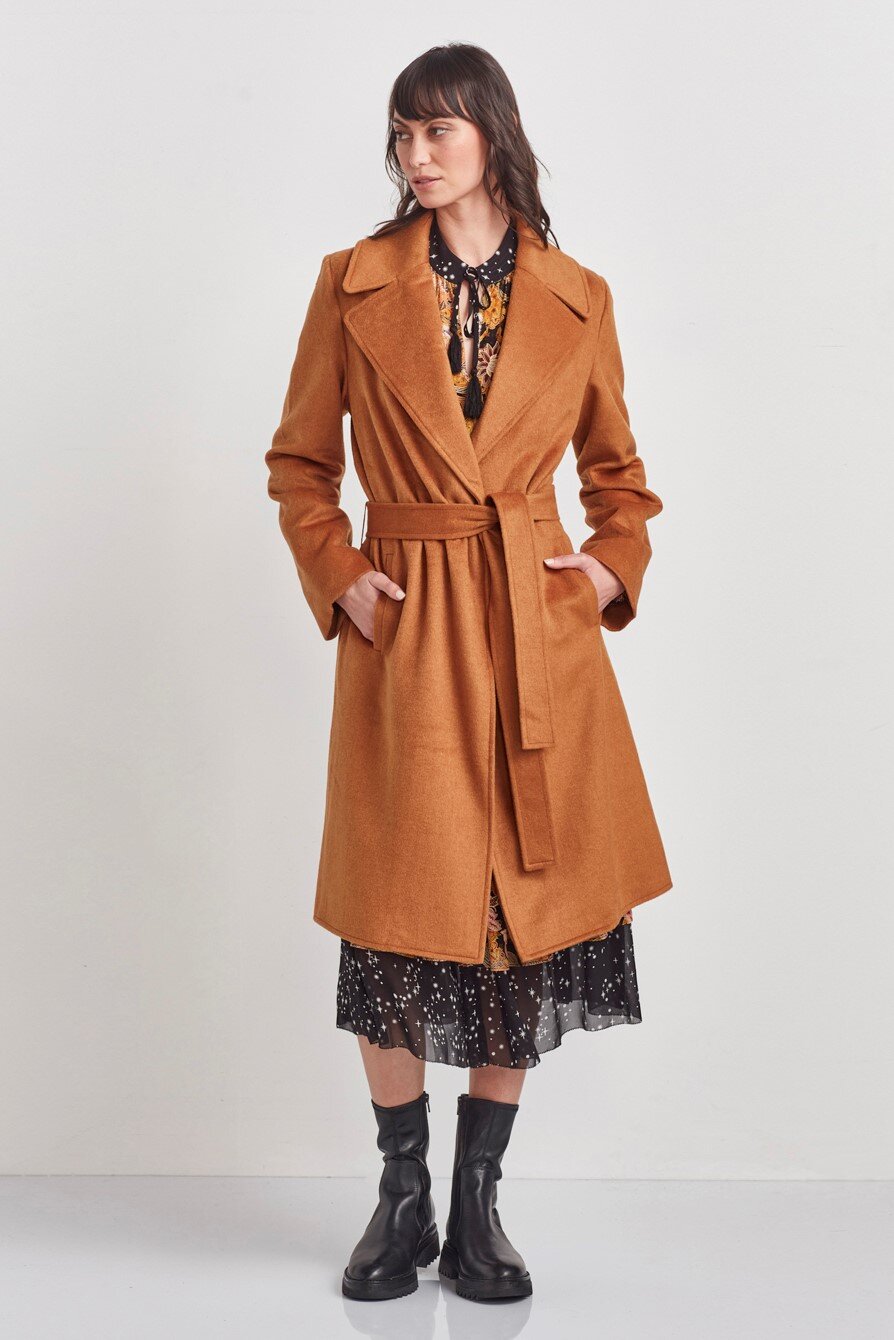 Foxtail Coat (Caramel) - Jackets / Coats : Just Looking - Verge W23 ...