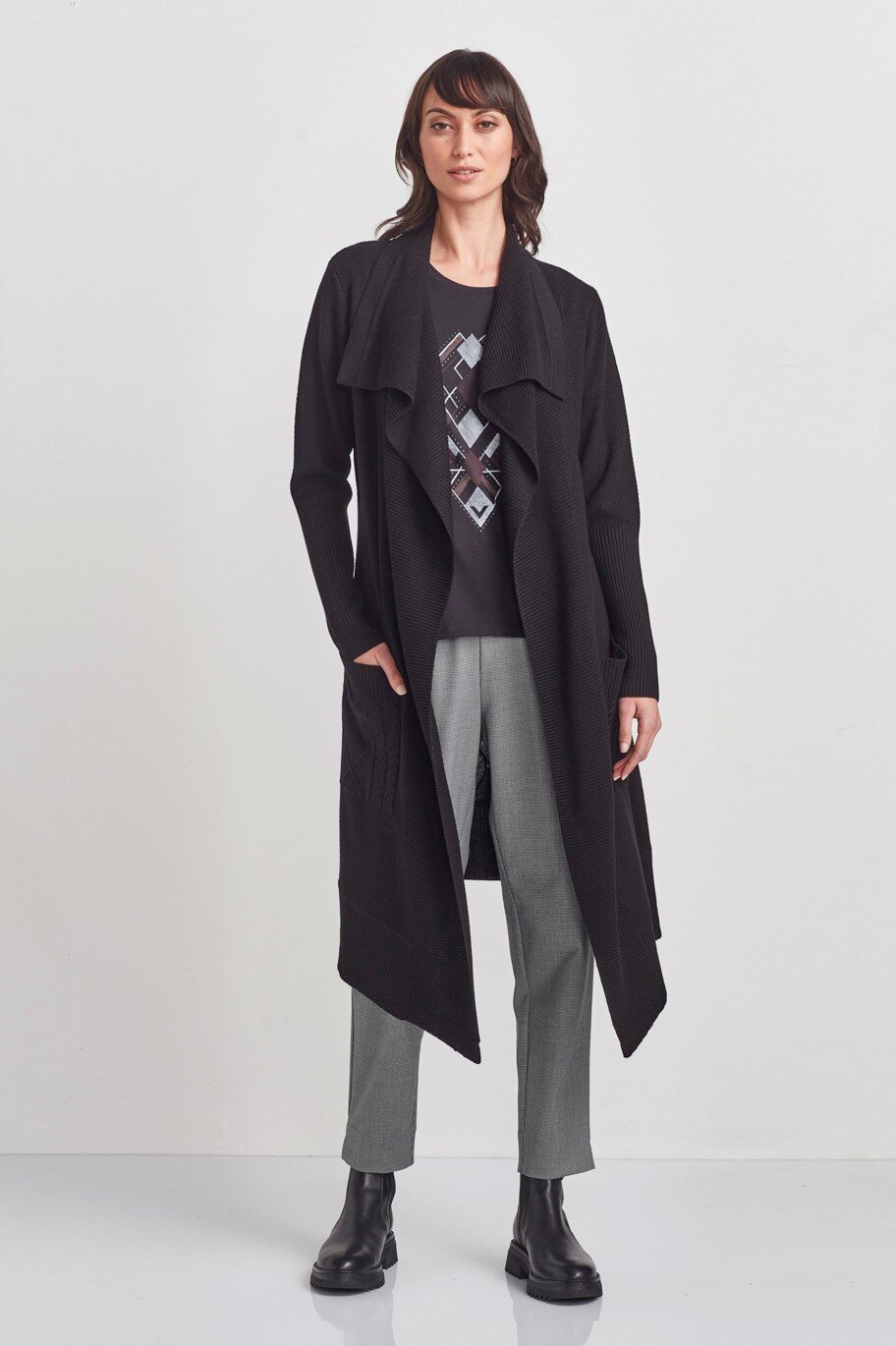 Oasis Coat (Black) - Jackets / Coats : Just Looking - Verge W23 SALE 25%