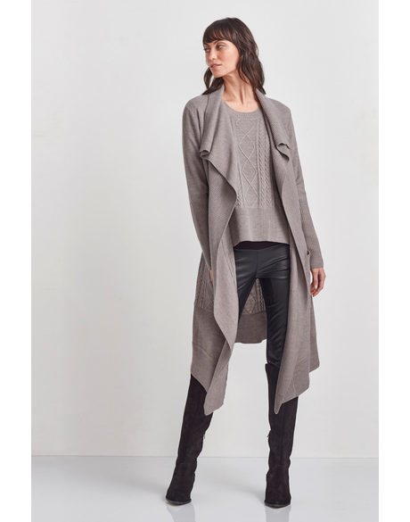 Oasis Coat (Mushroom) - Jackets / Coats : Just Looking - Verge W23
