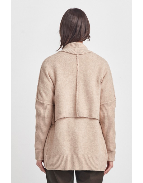 Deliver Cardigan (Oatmeal) - Knitwear : Just Looking - Verge W23