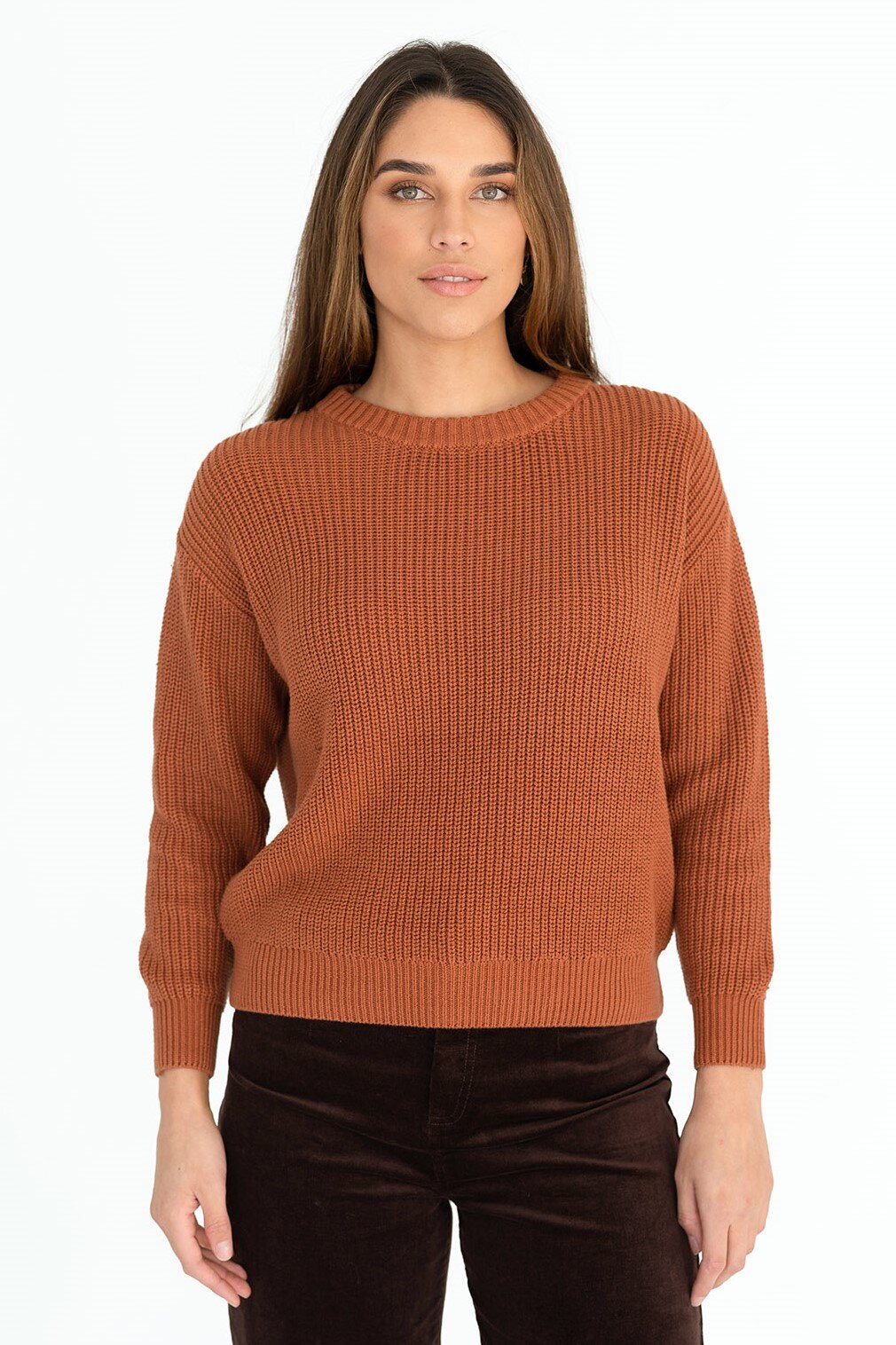 Bisous Jumper (Rust) - Knitwear : Just Looking - Humidity W23