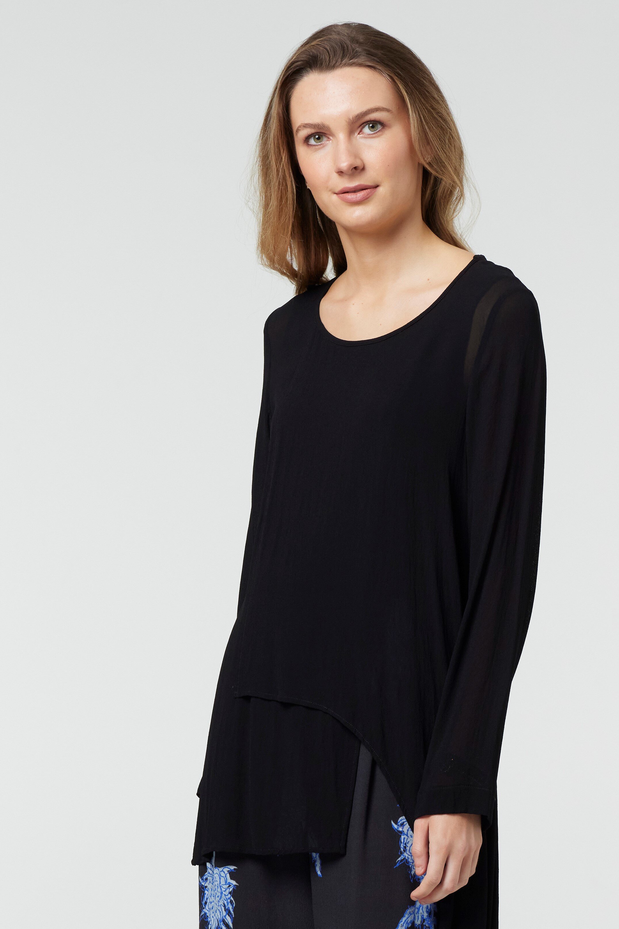 Laundry Overlay Top (Black) - Tops : Just Looking - Obi W23 SALE 25%