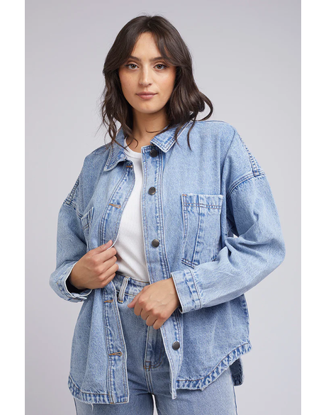 Dale Shacket (Light Blue) - Jackets / Coats : Just Looking - All about ...