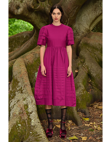 Pressed In A Flurry Dress (Magenta) - Dresses : Just Looking - Trelise ...