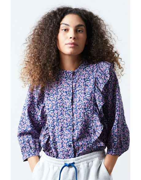 Hanni Shirt (Navy/Pink) - Tops : Just Looking - Lollys Laundry W23
