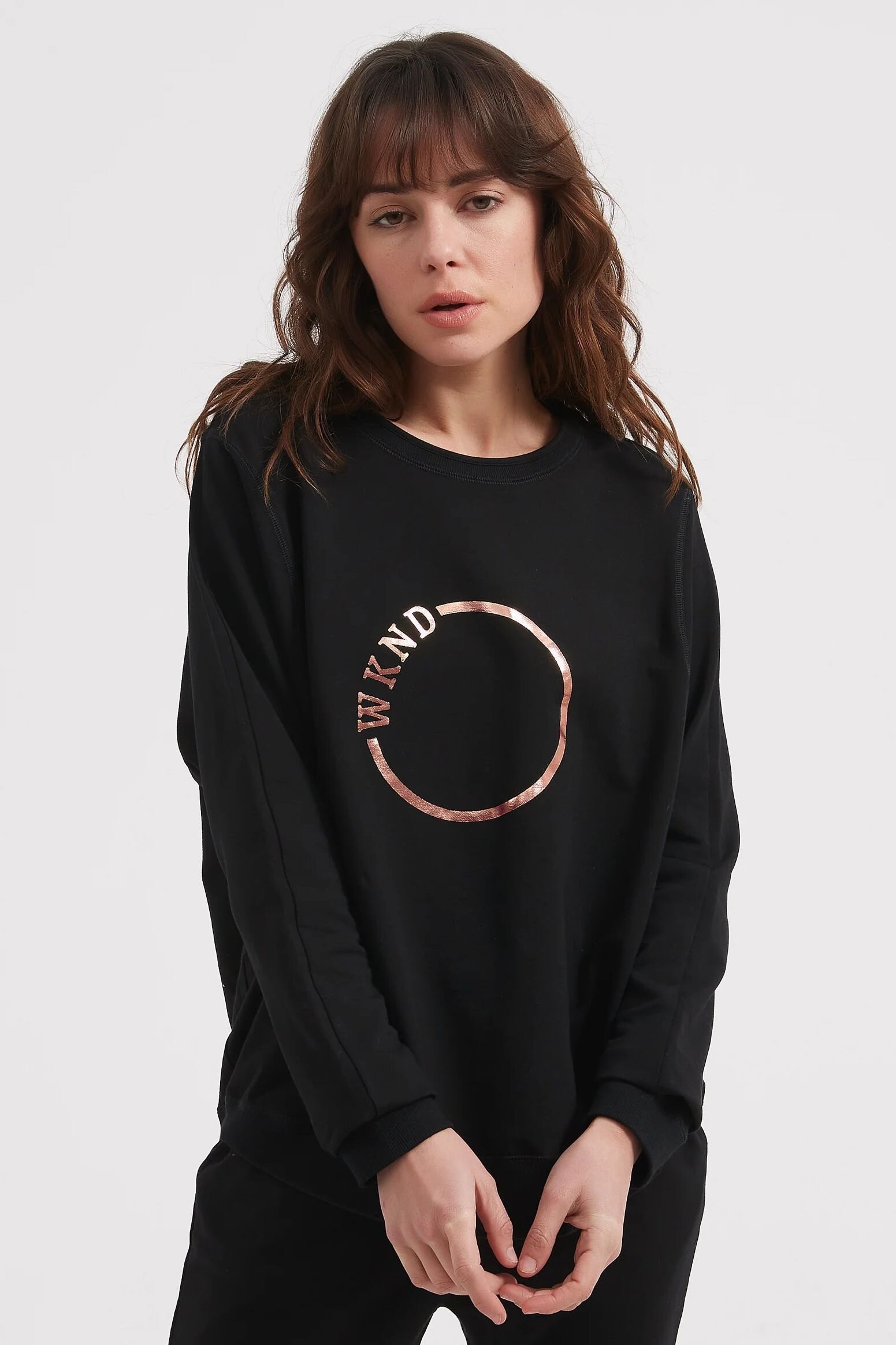 Weekend Circle Crew (Rose Gold/Black) - Sweaters : Just Looking ...