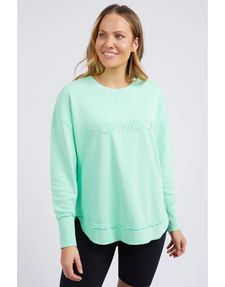 Simplified Crew (Mint) - Sweaters : Just Looking - Foxwood S23