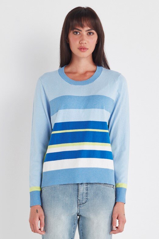 Blair Sweater (Blue Stripe) - Sweaters : Just Looking - Verge S23 SALES23