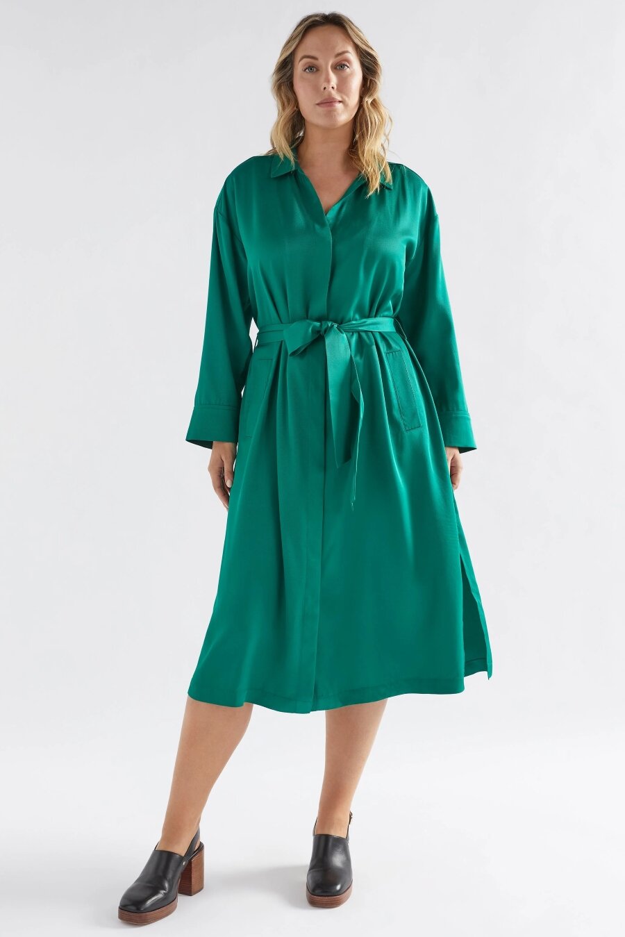 Vail Shirt Dress (Jewel Green) - Dresses : Just Looking - Elk S23 SALES23