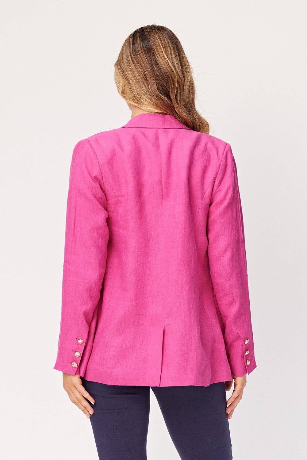 Jordan Linen Jacket (Cerise) - Jackets / Coats : Just Looking - Lemon ...