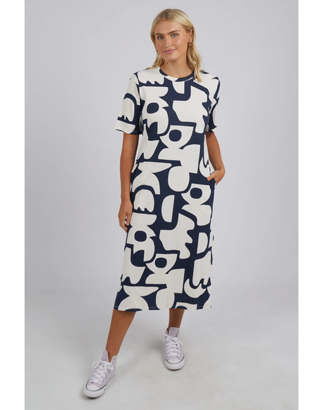 Miro Tee Dress (Navy) - Dresses : Just Looking - Elm S23