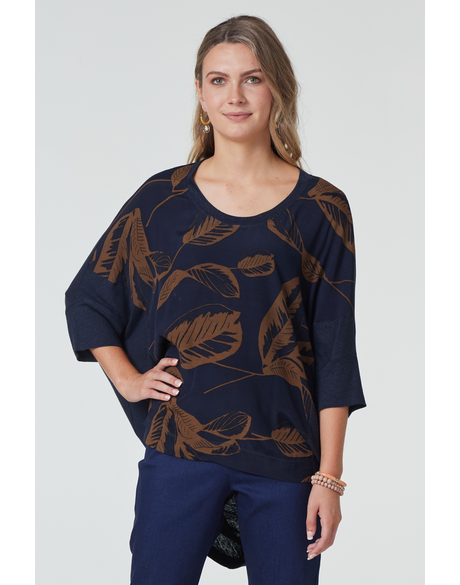 Shisho Drape Sweater (Ink) - Sweaters : Just Looking - Obi S23 SALES23