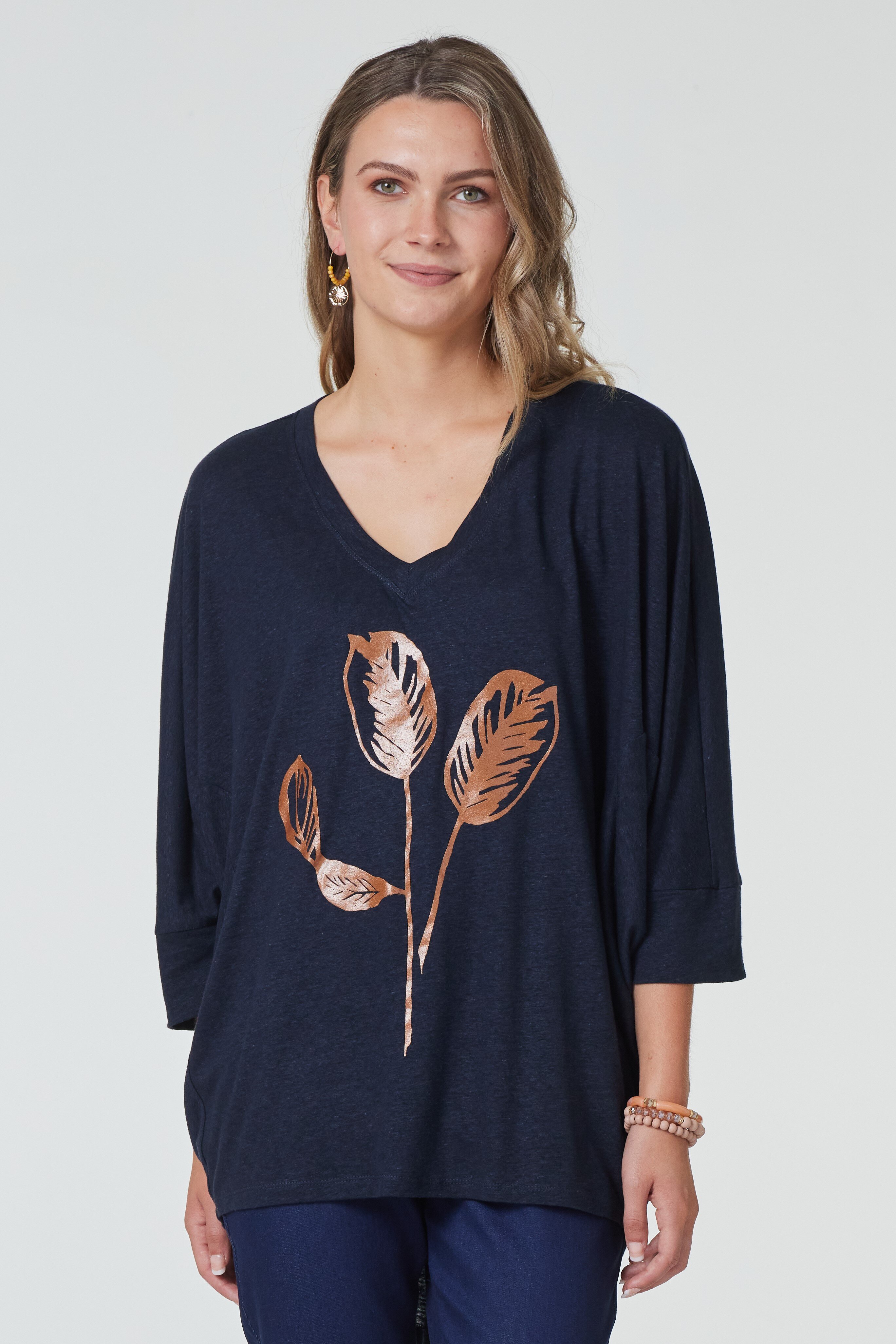 Shisho Print Sweater (Ink) - Sweaters : Just Looking - Obi S23 SALES23