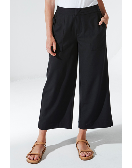 Noble Wide Leg Capri (Black) - Pants : Just Looking - Design Nation S23 ...
