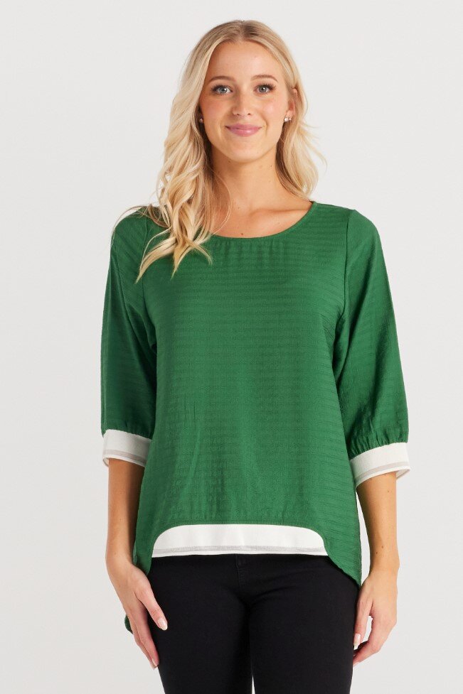 Taylor Top (Forrest) - Tops : Just Looking - Seduce S23