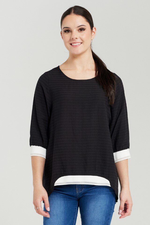 Taylor Top (Black) - Tops : Just Looking - Seduce S23