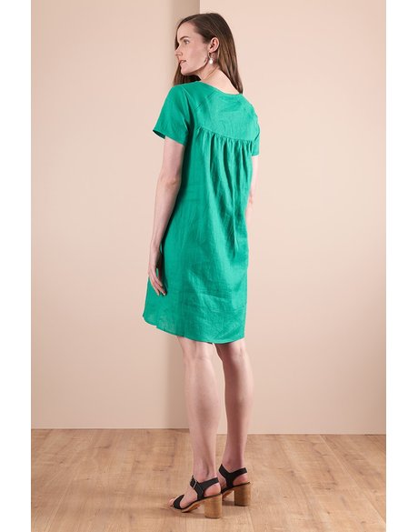 Dress - Panel Lines (Green) - Dresses : Just Looking - Foil S23