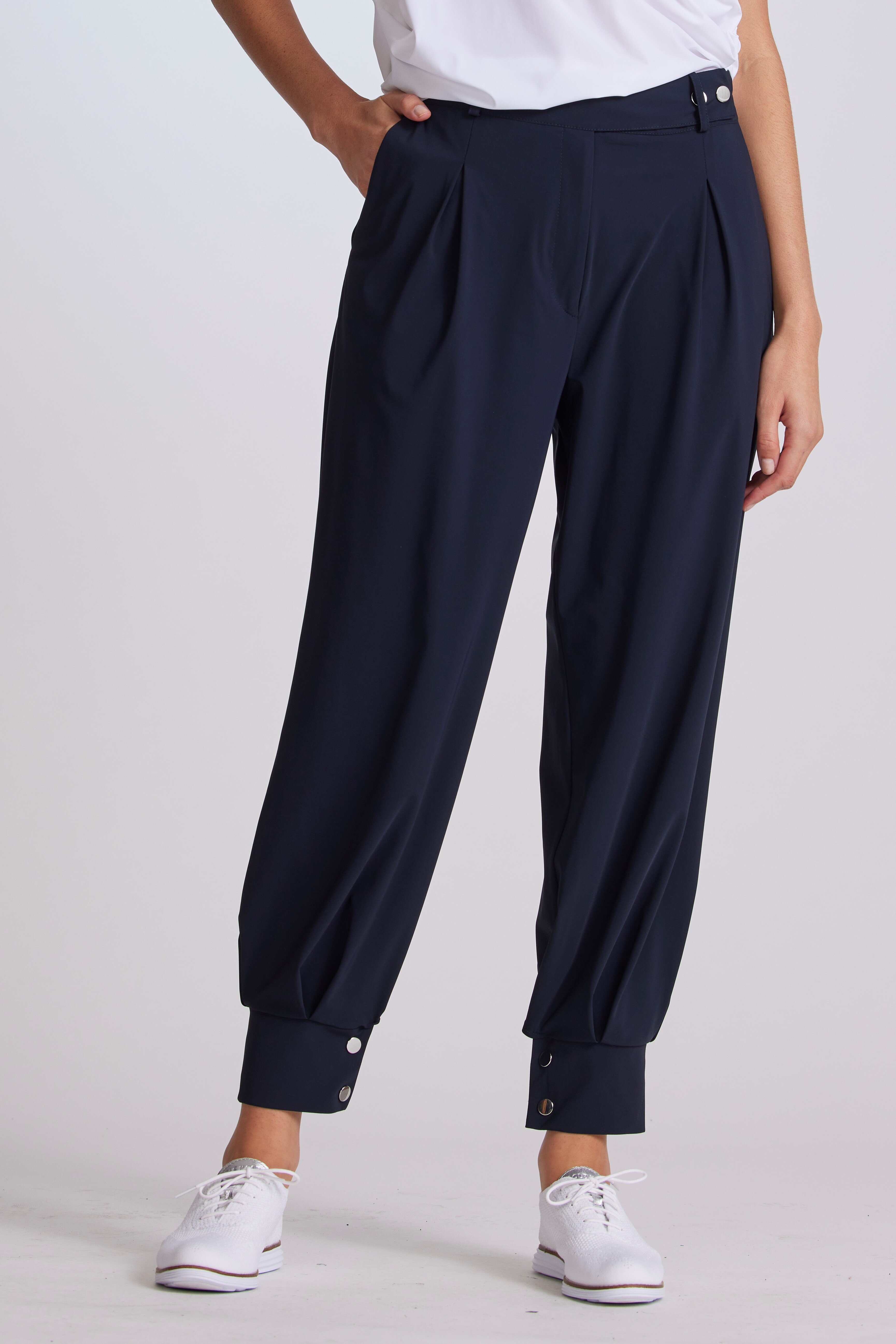 Cuffed Pant (Navy) - Pants : Just Looking - Paula Ryan S23