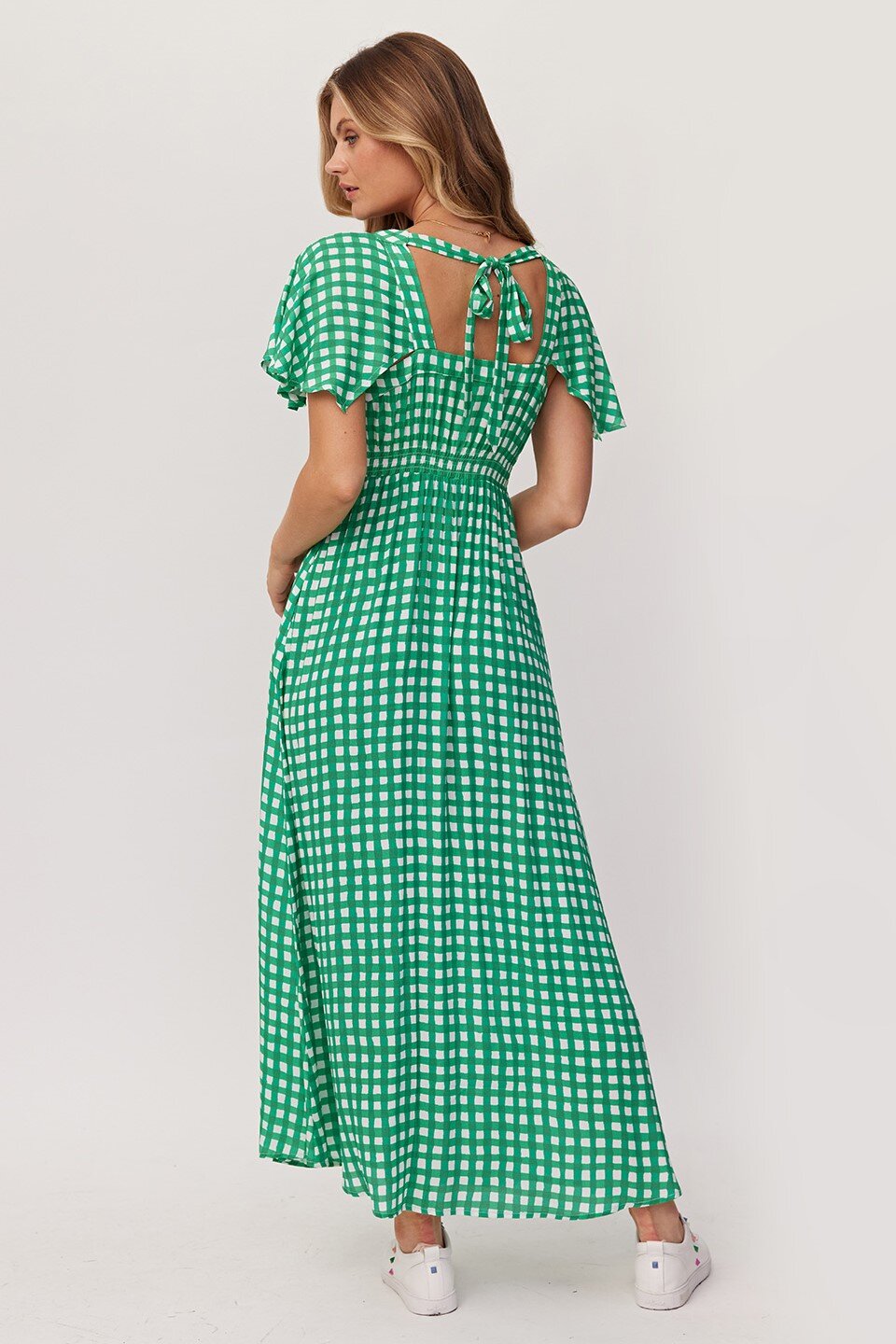 Sylvia Dress (Green Check) - Dresses : Just Looking - Lemon Tree S23