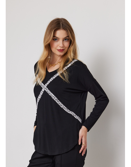 Sada Print Top - Tops : Just Looking - Duo W24 S24SALE