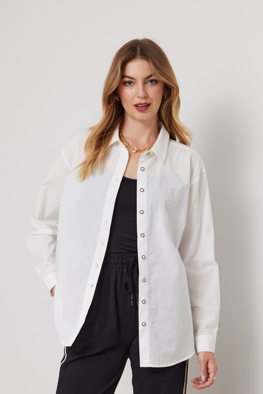 Eaton Shirt (White) - Tops : Just Looking - Duo W24 W24SALE