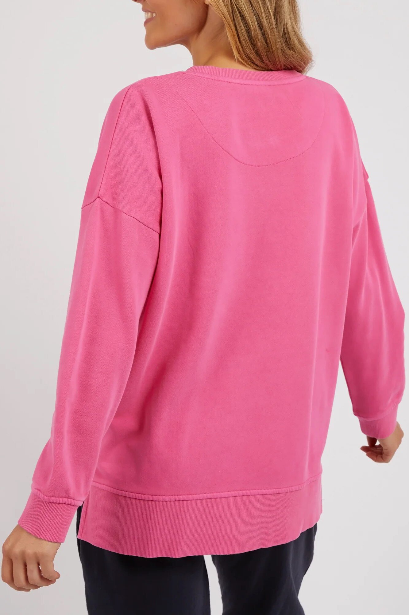 Symbols Crew (Shocking Pink) - Sweaters : Just Looking - Elm W24
