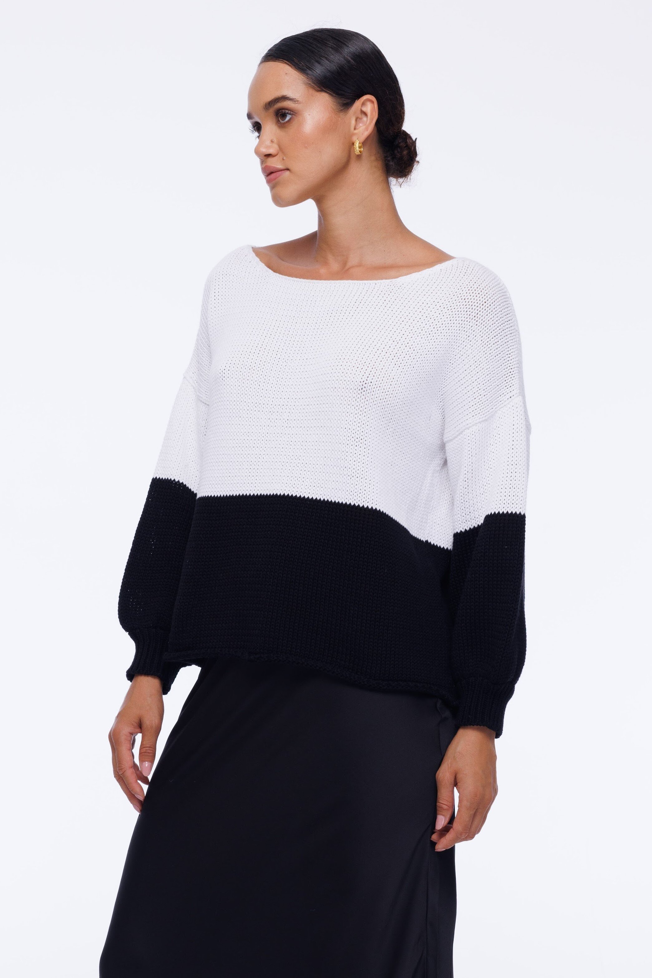 Split the Difference Jumper - Knitwear : Just Looking - BLAK W24