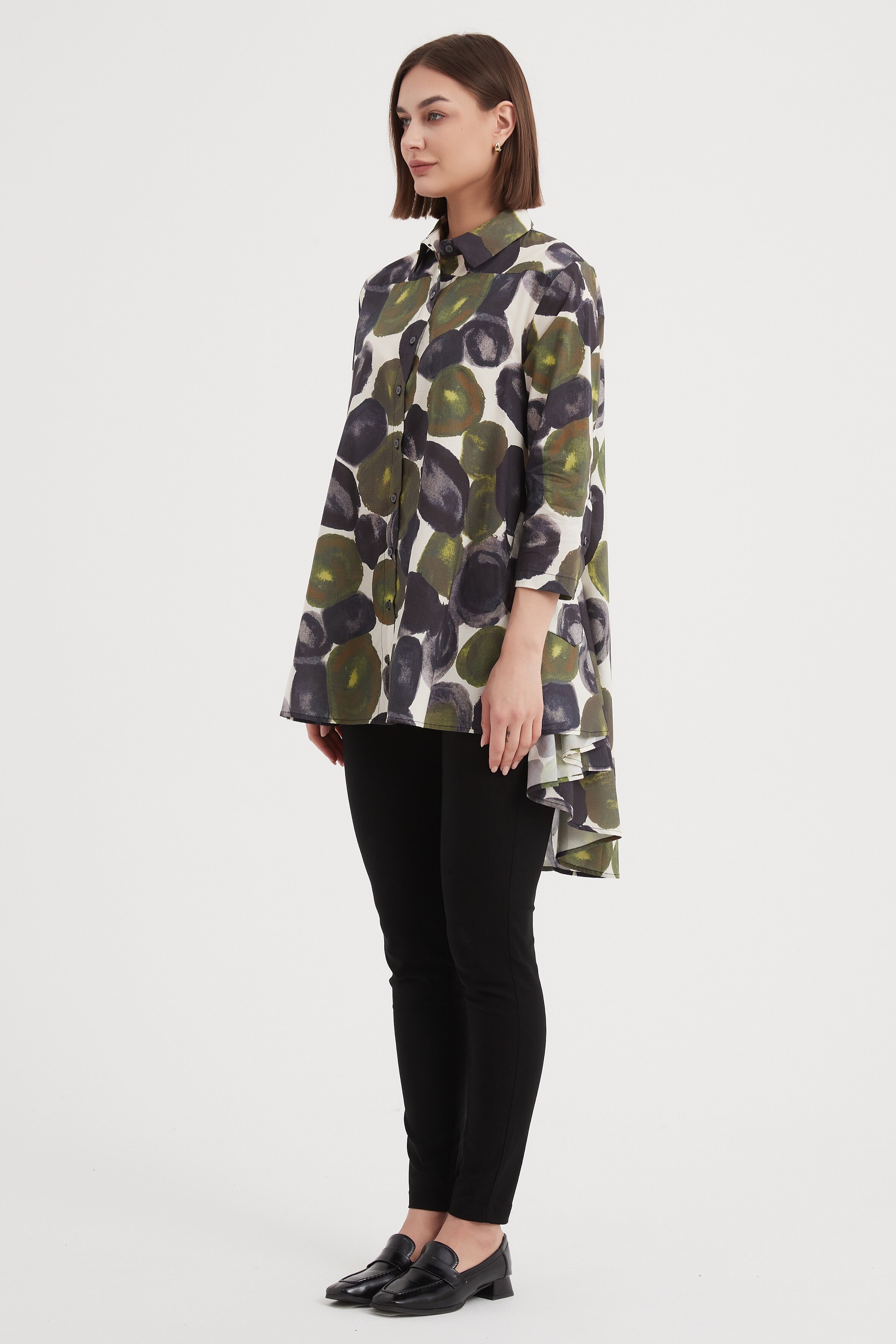Print Swing Back Shirt - Tops : Just Looking - Tirelli W24