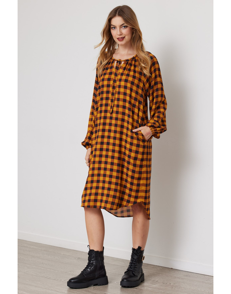 Ember Dress (Check Print) - Dresses : Just Looking - Duo W24 W24SALE