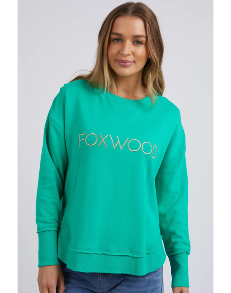 Simplified Metallic Crew (Bright Green) - Sweaters : Just Looking ...