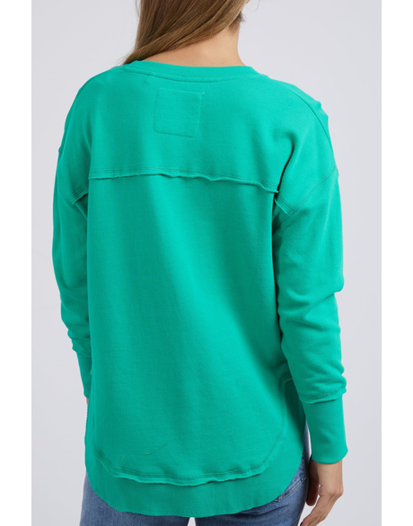 Simplified Metallic Crew (Bright Green) - Sweaters : Just Looking ...
