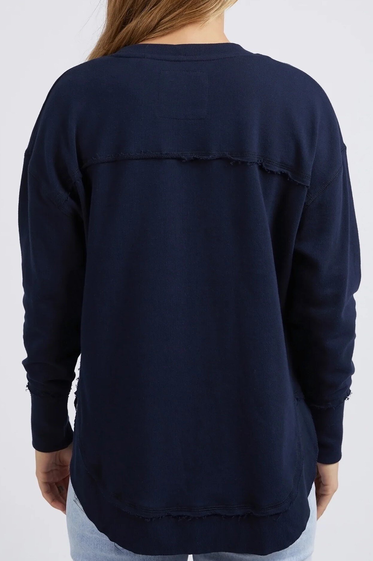 Simplified Metallic Crew (Navy) - Sweaters : Just Looking - Foxwood W24