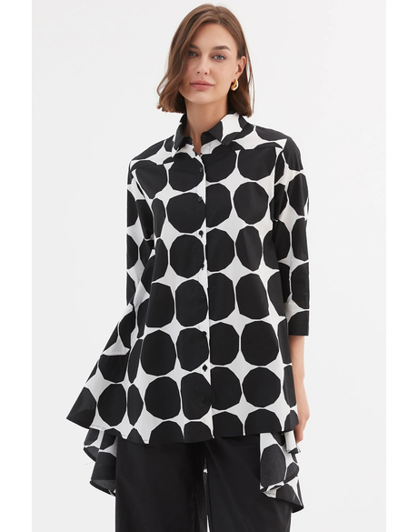 Print Swing Back Shirt - Tops : Just Looking - Tirelli S24